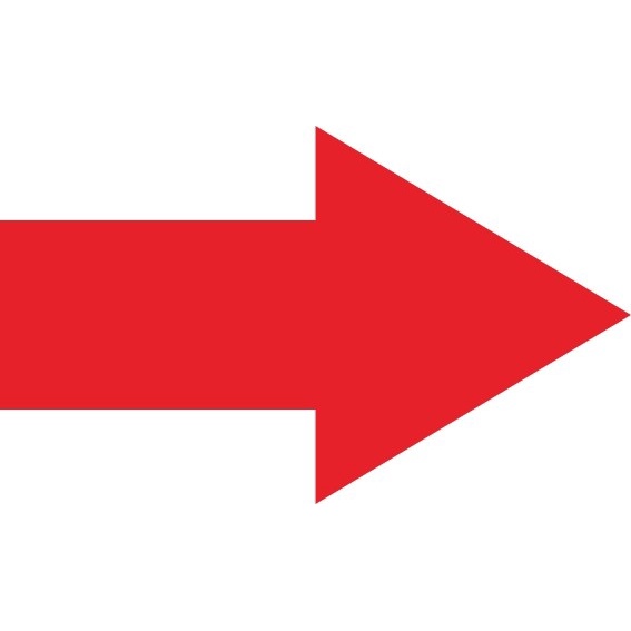 Jual Stiker PENUNJUK ARAH TANDA PANAH ukuran 15X9cm- Warna Merah ...