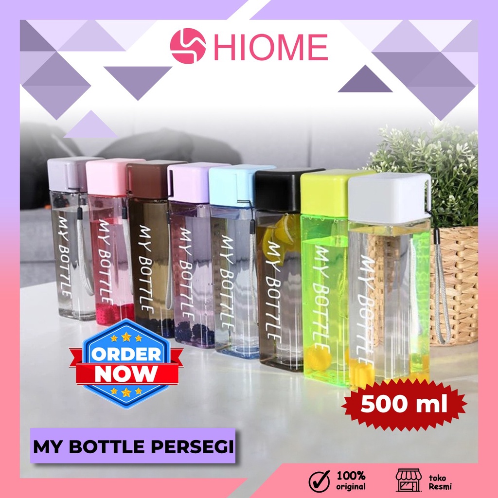 Jual HIOME My Bottle Kotak Botol Minum Model Baru / My Bottle Kotak ...