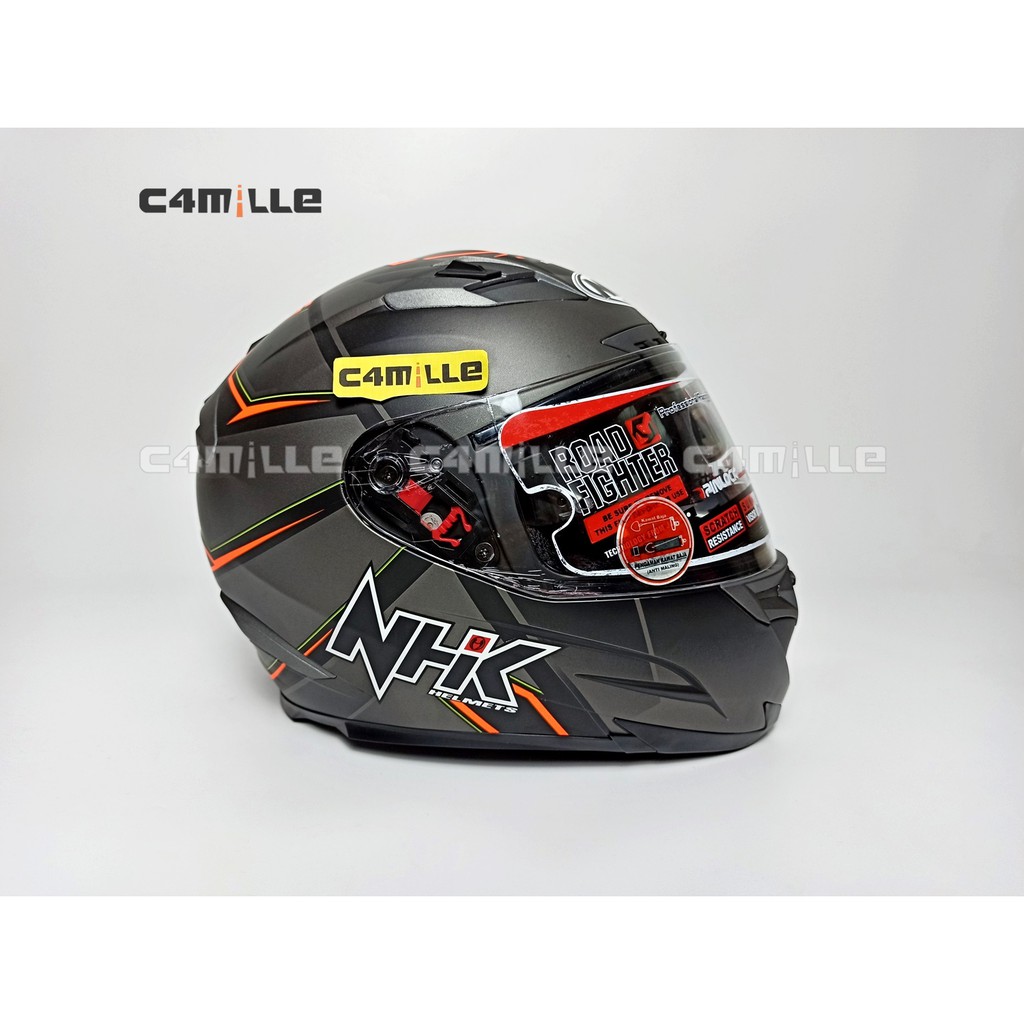 Jual HELM NHK RX9 / RX 9 HAWK SE BLACK DOFF RED FLUO DOUBLE VISOR FULL ...