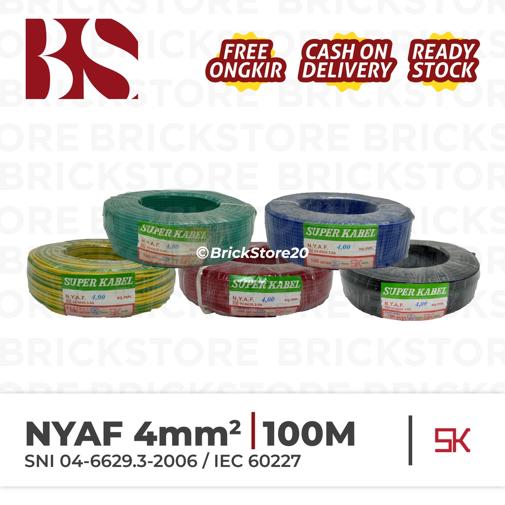 Jual Kabel Super NYAF 4 mm NYAF 4 NYAF 4 AF 4 AF 4 SQMM 4mm SNI | Shopee Indonesia