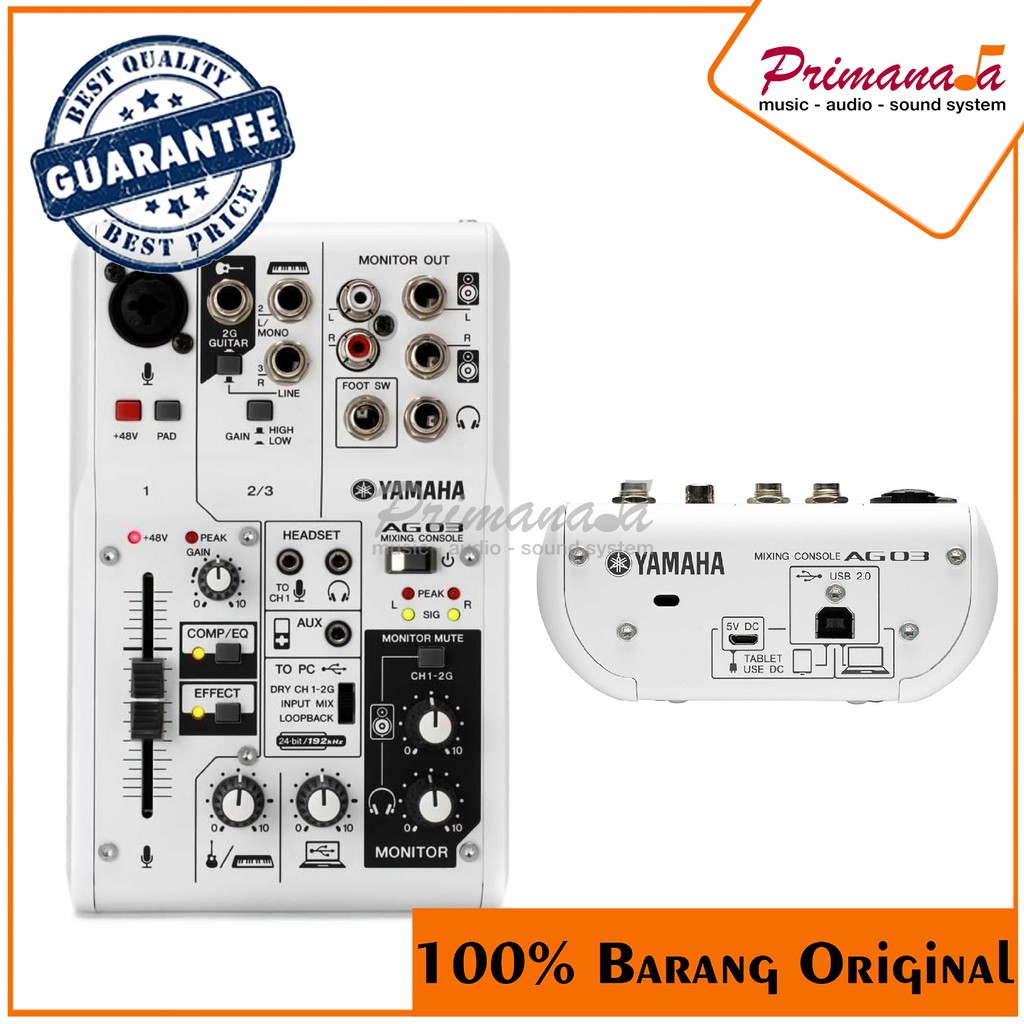 Jual Yamaha AG03 AG 03 Mixer 3 Channel USB Audio Interface | Shopee Indonesia