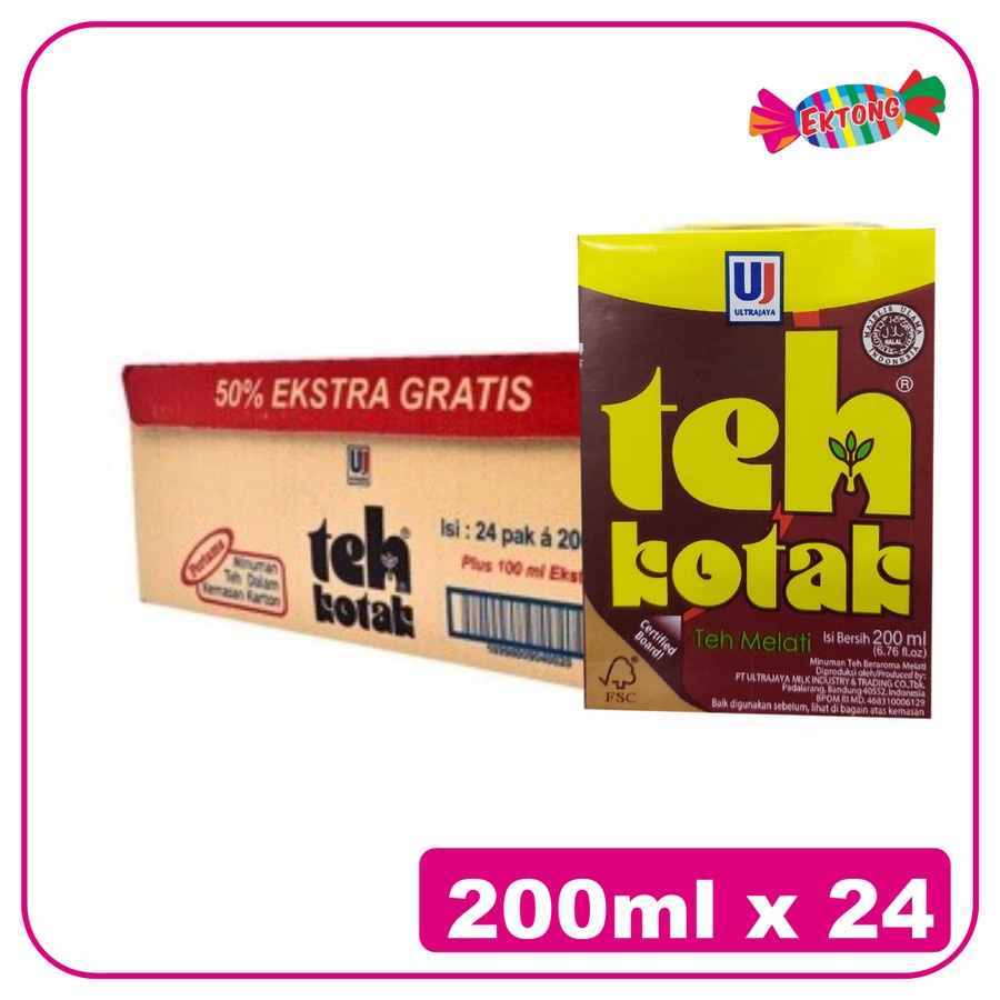 Jual TEH KOTAK 200 ML ( 1 KARTON ISI 24 PCS ) | Shopee Indonesia