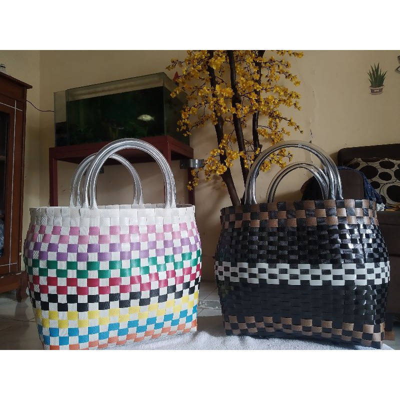Jual Tas anyam keranjang Belanja / Tas murah | Shopee Indonesia