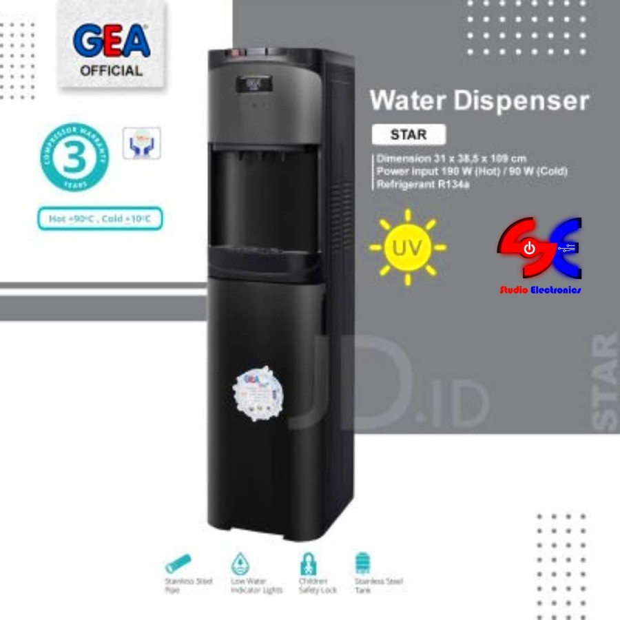 Jual Dispenser GEA Star Dispenser 3 Tombol Galon Bawah | Shopee Indonesia