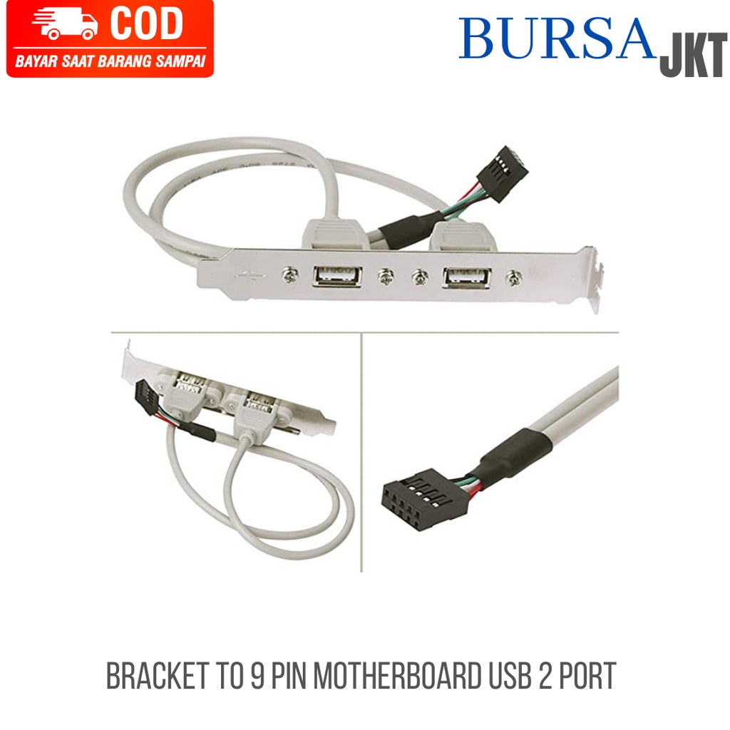 Jual USB 2.0 TAMBAHAN 2 DAN 4 PORT UNTUK CASING BELAKANG PC MOUNT PANEL ...