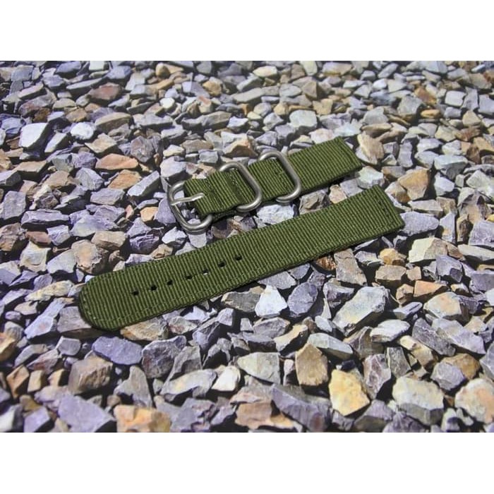 Jual Tali Jam Tangan Swiss Army Tali Canvas Hijau 22 mm + Spring Bar ...
