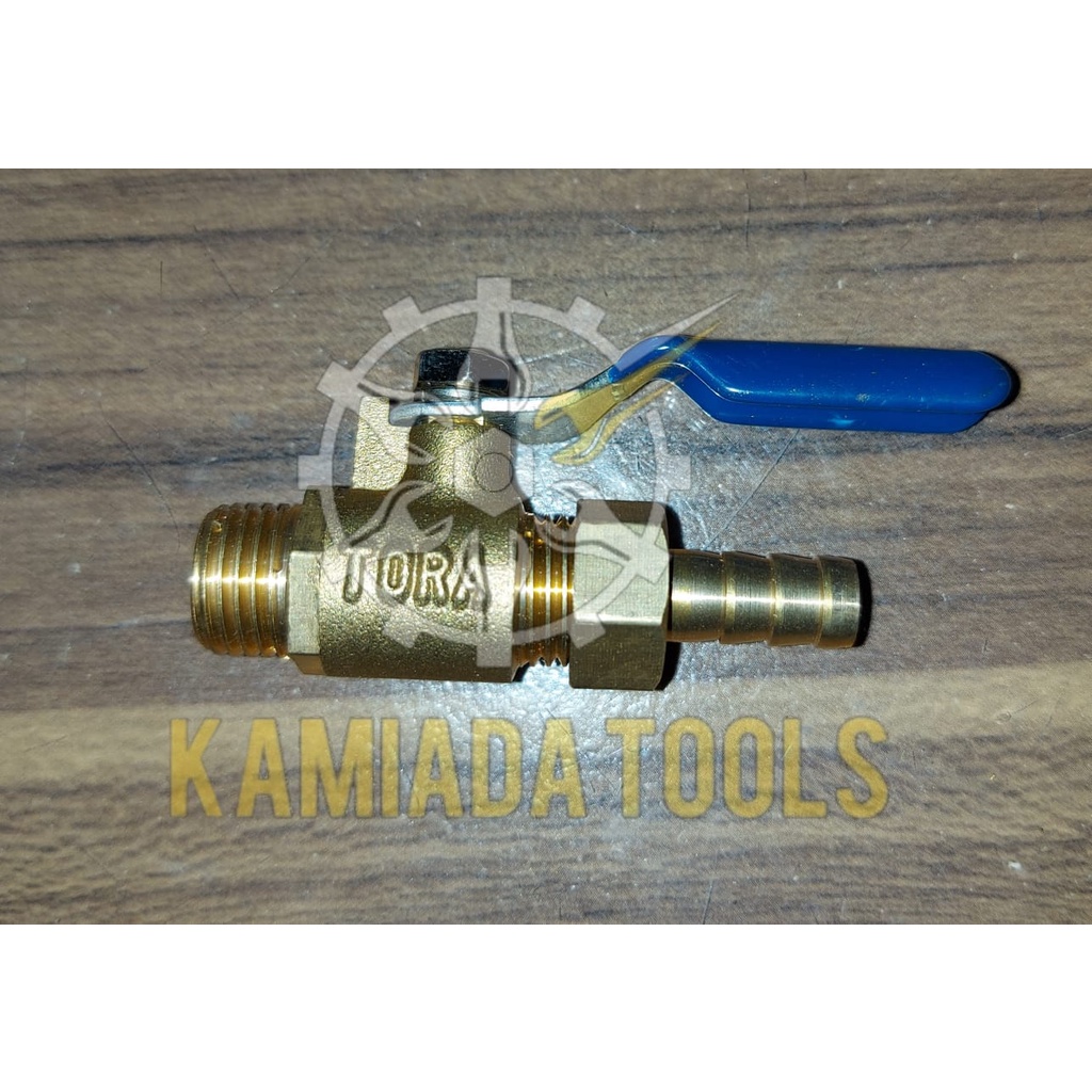 Jual Stop Kran Kompresor 1/4" TORA/Kran Angin/Ball Valve 1/4"/Kran Gas ...