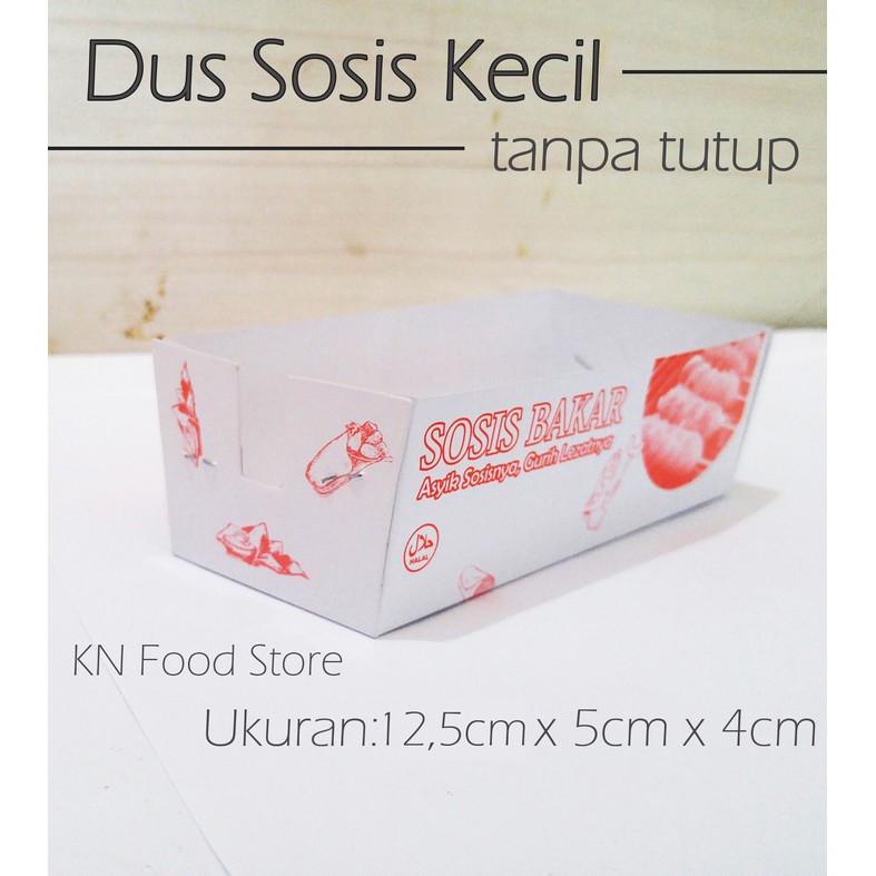Jual Box Sosis Bakar Kecil Tanpa Tutup/Dus Sosis Tanpa Tutup/12.5 Cm ...