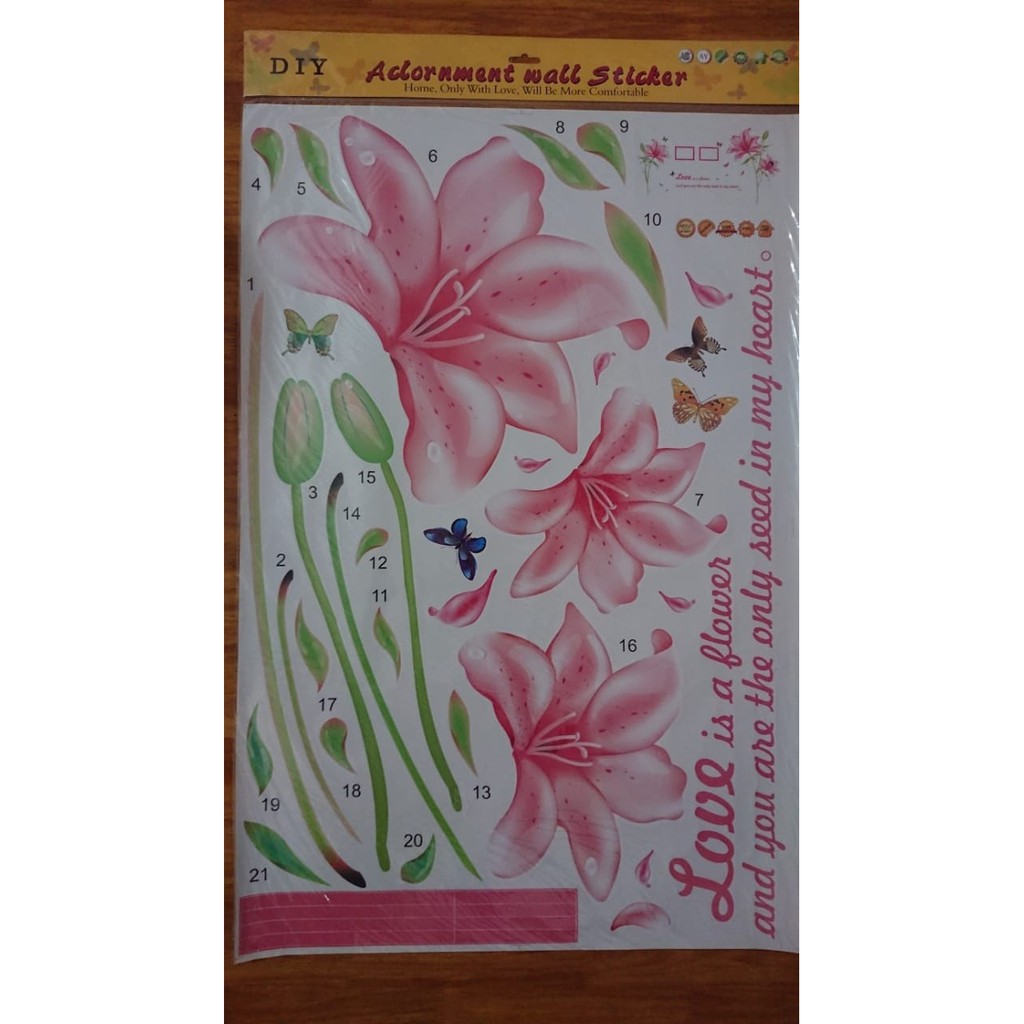 Jual STIKER DINDING - LOVE IS A FLOWER | Shopee Indonesia