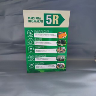 Jual Poster Budayakan 5R | Poster Mari Kita Budayakan 5R | Shopee Indonesia