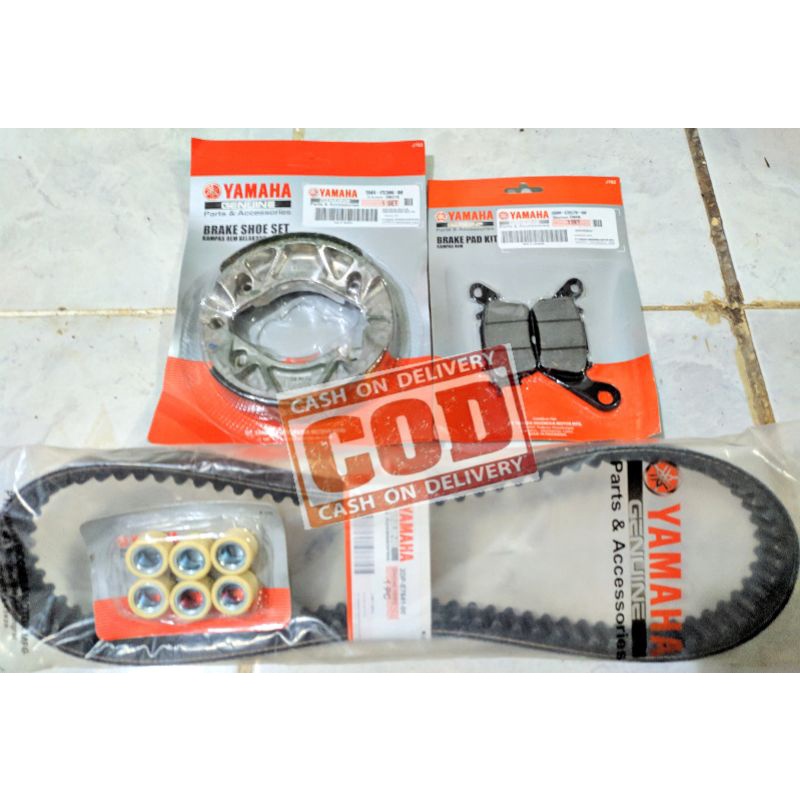 Jual Paket Kampas rem depan belakang van bel Vbelt roler B65 Yamaha ...