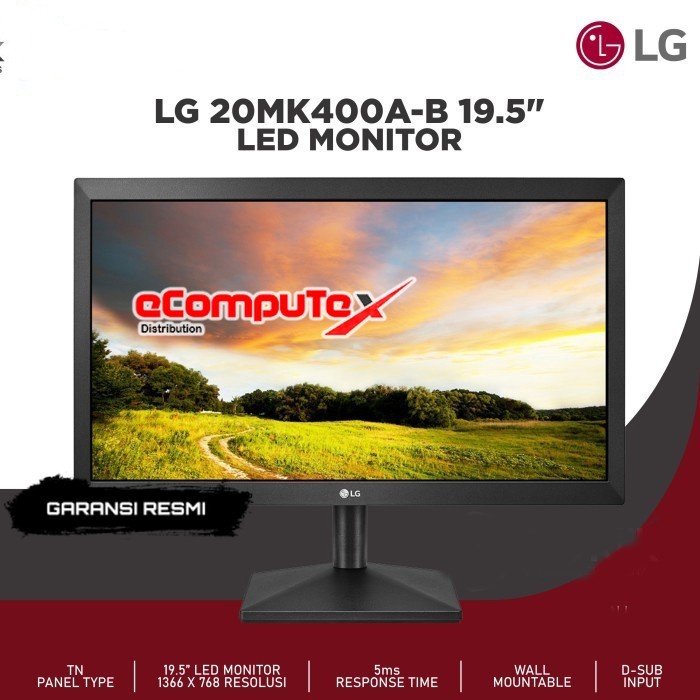 Jual MONITOR LED LG 20MK400A / 20MK400A - B LG 20 INCH HD TN FREESYNC ...