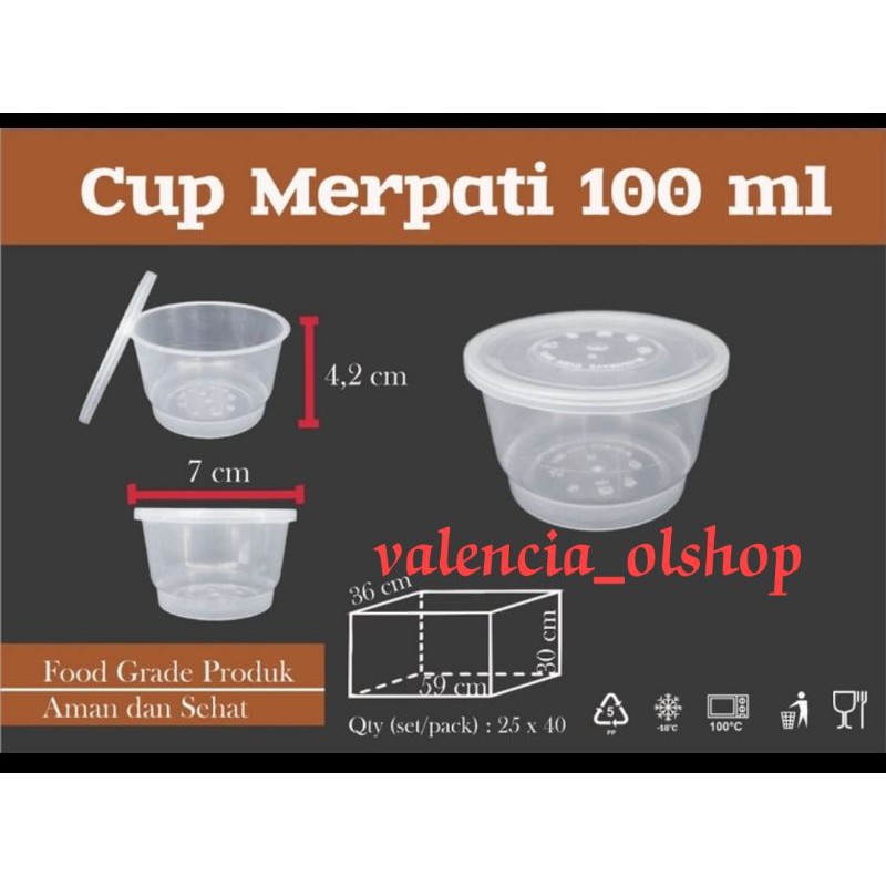Jual 25 set thinwall 100 ml / cup puding / tempat puding / tempat ...