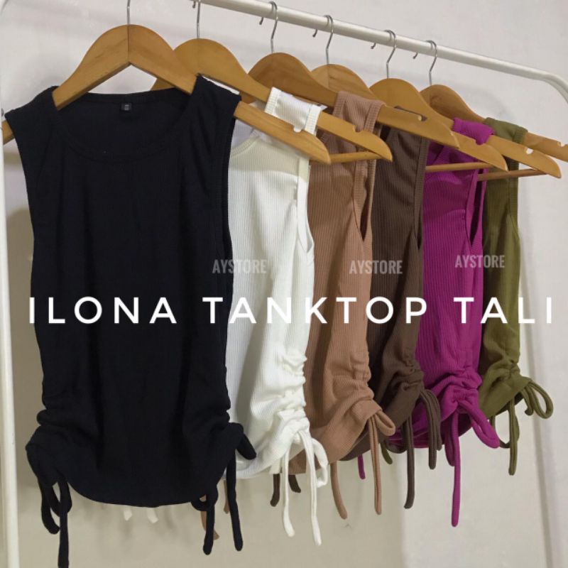 Jual TANKTOP ILONA TANKTOP MODEL TALI TANGTOP SERUT TALI TANK TOP TALI ...