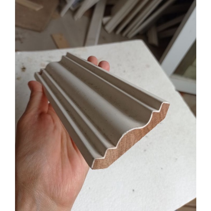 Jual kayu profile list kayu molding bukan gypsum gipsum pvc sudah cat ...
