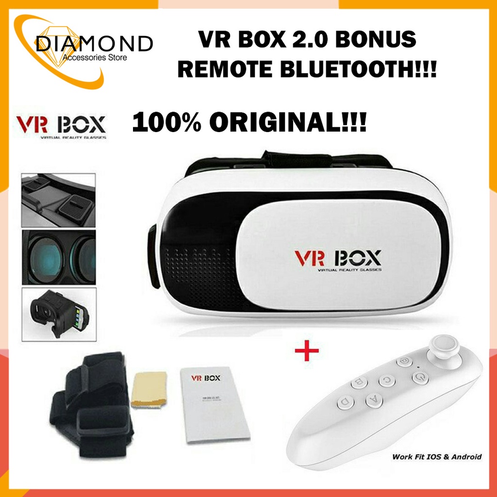 Jual [BONUS REMOTE] ORIGINAL VIRTUAL REALITY FOR SMARTPHONE + REMOTE ...