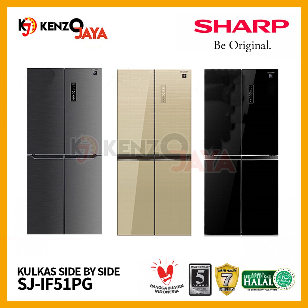 Jual Kulkas Side by Side SHARP SJ-IF51PG | Shopee Indonesia