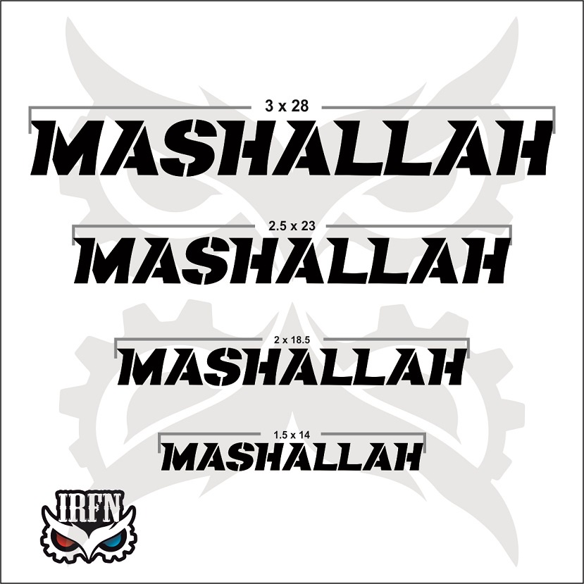 Jual Stiker decal Mashallah fixed gear | Shopee Indonesia