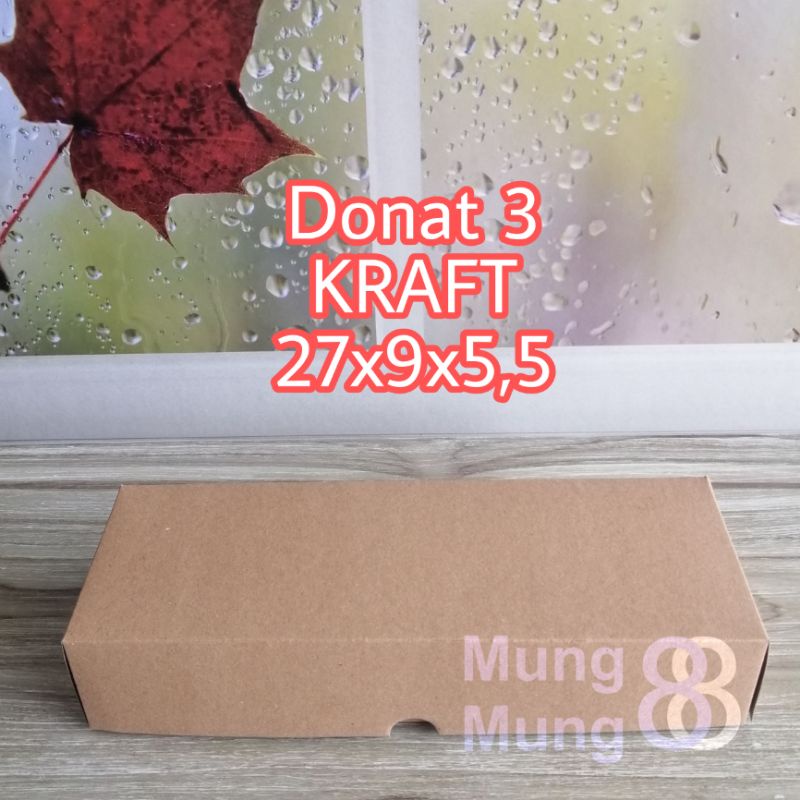 Jual Dus DONAT 3 KRAFT / KOTAK DONAT 3 KRAFT 300 AK | Shopee Indonesia