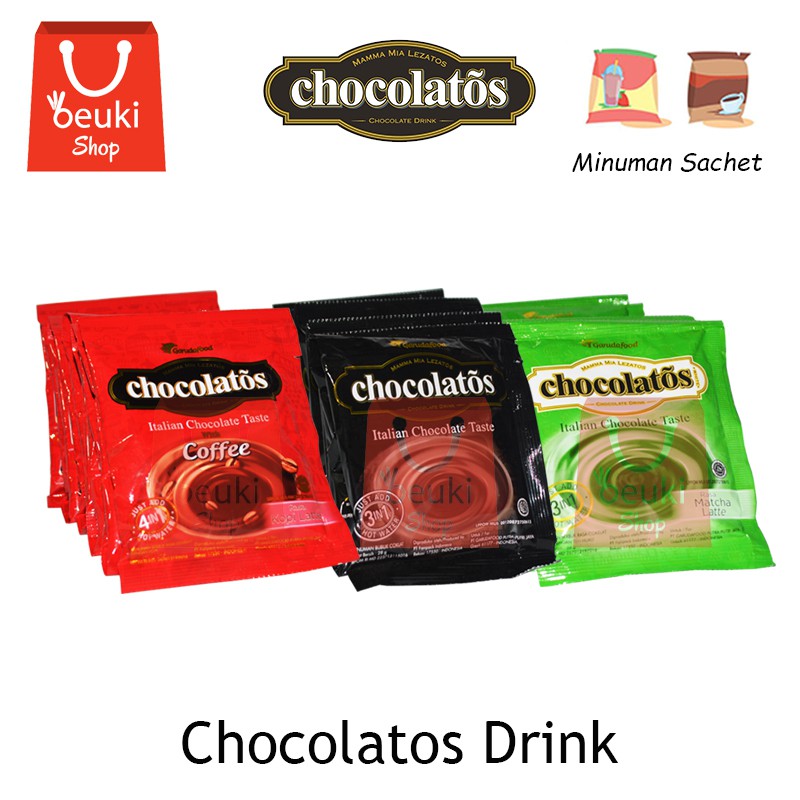 Jual Chocolatos Drink Minuman Coklat Rasa Original Kopi Matcha - 10pcs ...