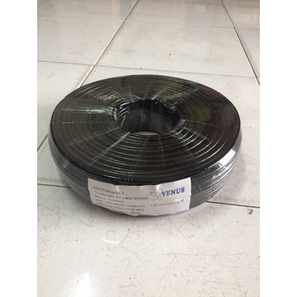 Jual KABEL ANTENA KOAKSIAL RG 6 “ VENUS 100 YARD | Shopee Indonesia