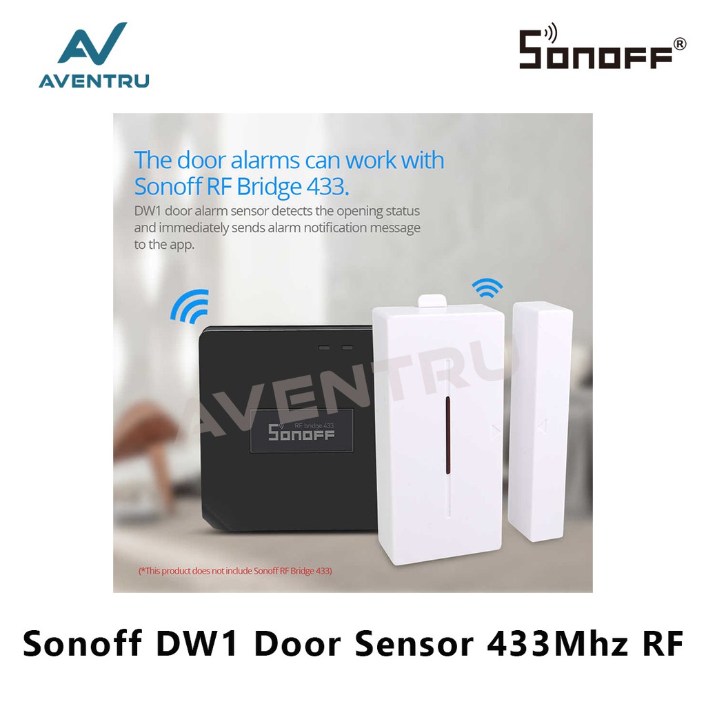 Jual Sonoff DW1 Door Sensor 433Mhz RF Alarm Sensor Smart Home-Sensor ...