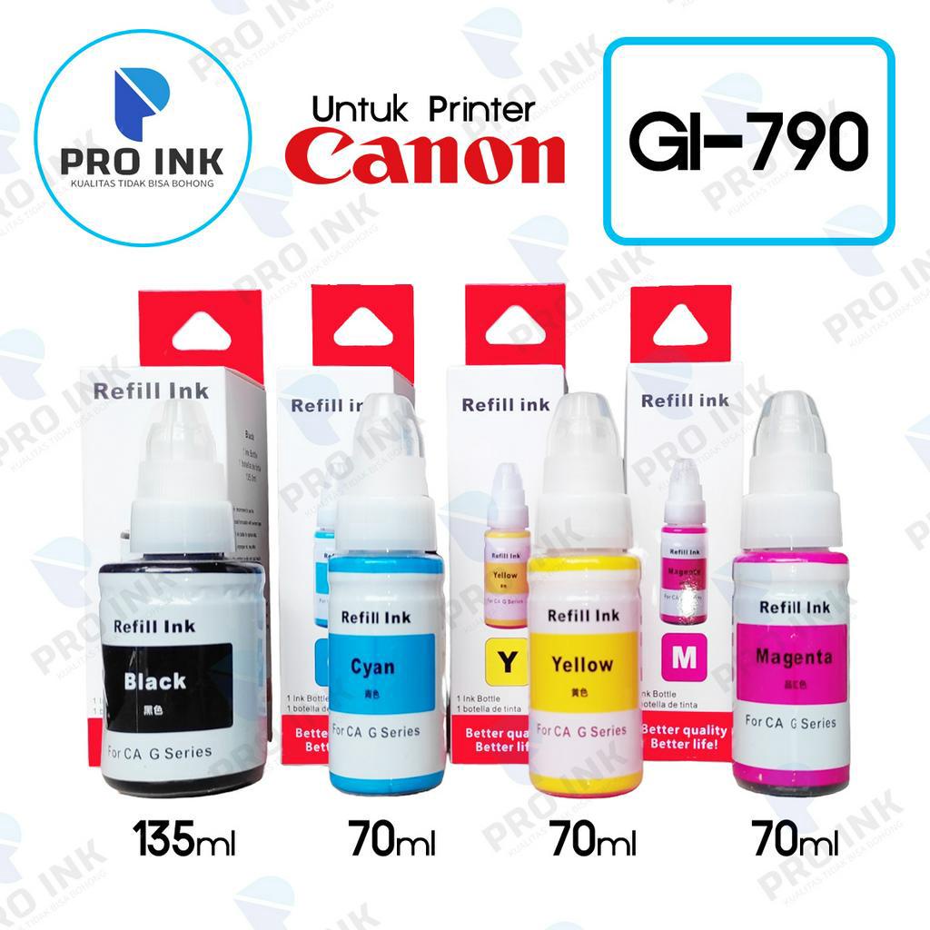 Jual 1 SET 4 Warna Tinta Canon Gi 790 untuk Printer 790 G1000 G1010 ...