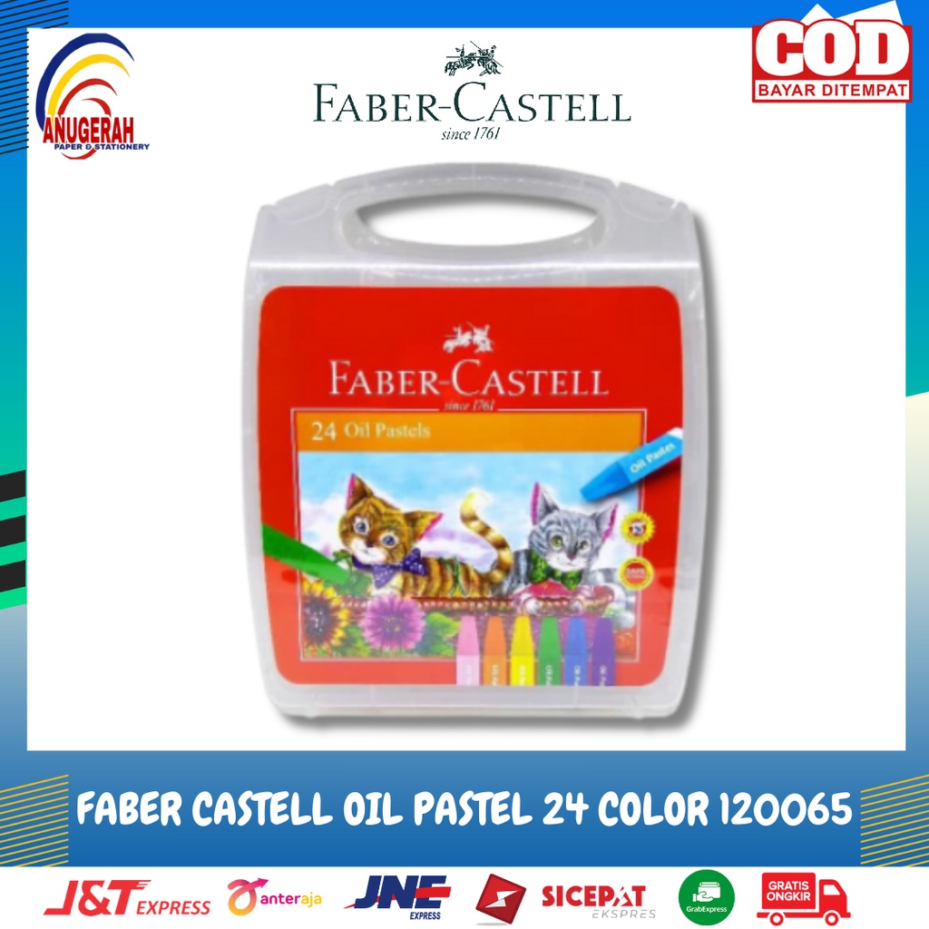Jual FABER CASTELL CRAYON / OIL PASTEL ECO HEXA 24W / 1200650 OC (PCS ...