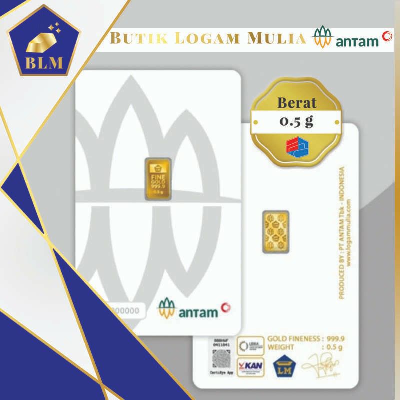 Jual Logam Mulia Antam 0.5 gram | Shopee Indonesia