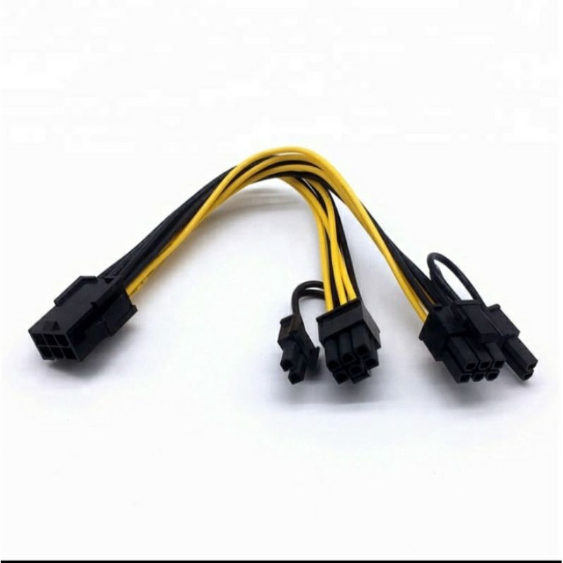 Jual SKU-1278 KABEL PCIE 6 PIN TO DUAL 8 PIN 6+2 POWER SPLITTER VGA PCI ...