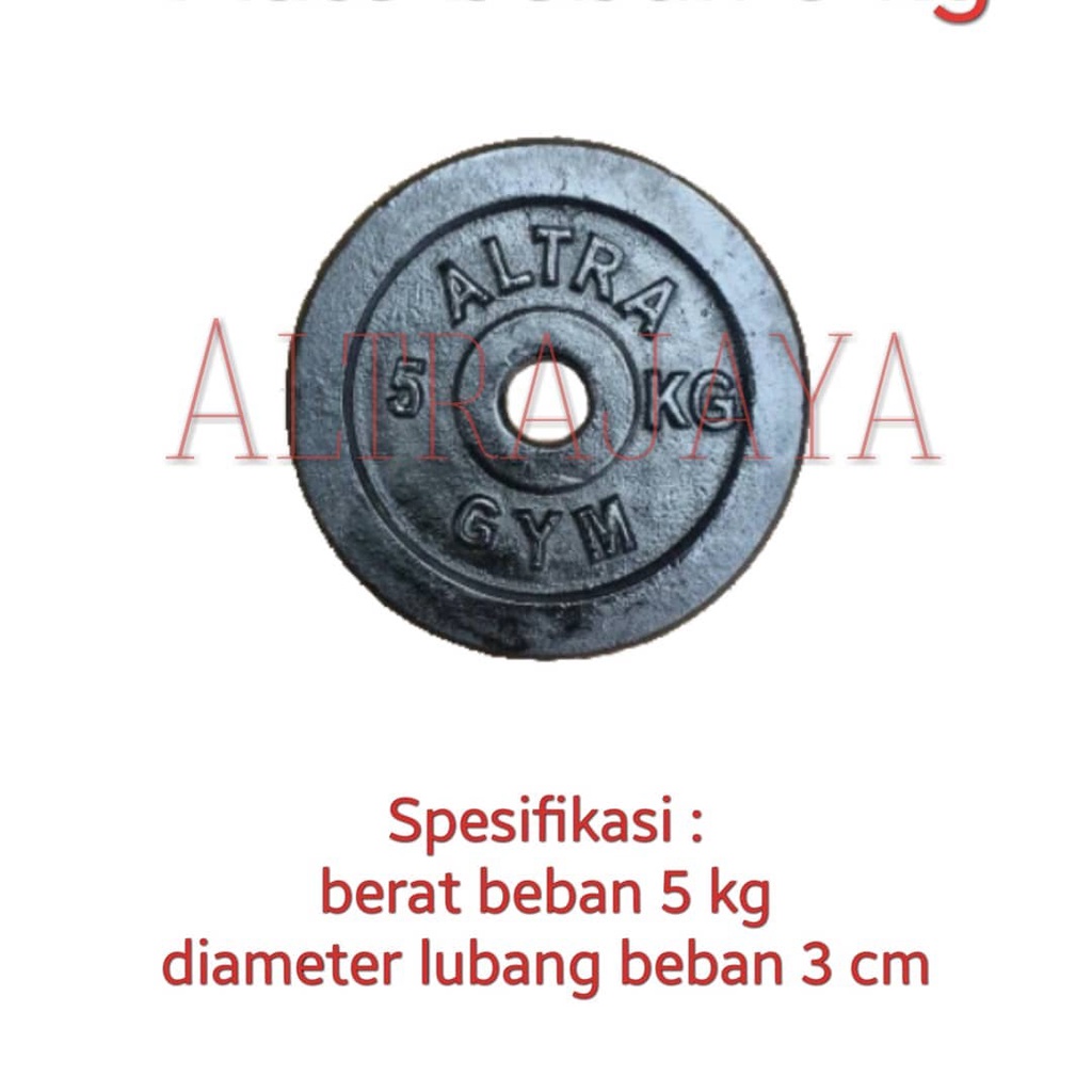 Jual plat barbel 5kg plate barbell besi lempengan beban dumbel dumbell ...
