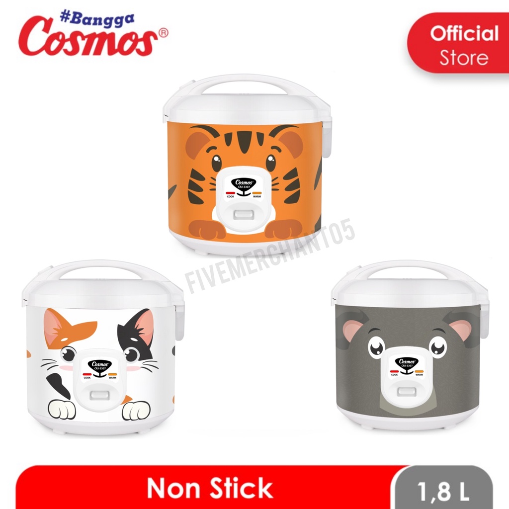 Jual Rice Cooker Cosmos CRJ 3307 Cat Koala Harimau 1,8 L Magic Com ...