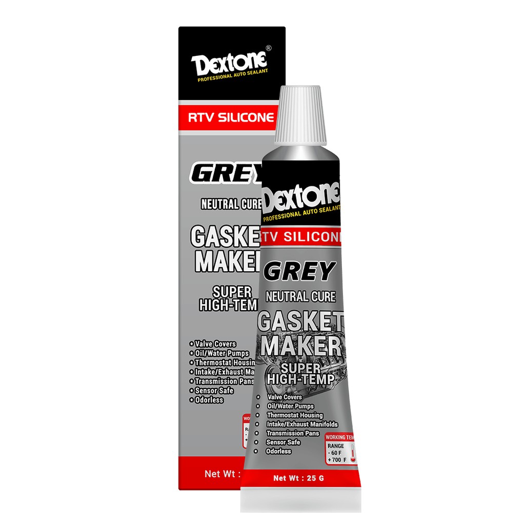 Jual Lem Silicone RTV Gasket Maker DEXTONE Abu Grey (50 g) | Shopee ...