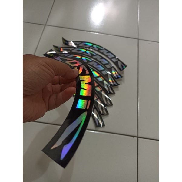 Jual stiker decal velg rim hologram mavic cosmic fixie roadbike ring ...