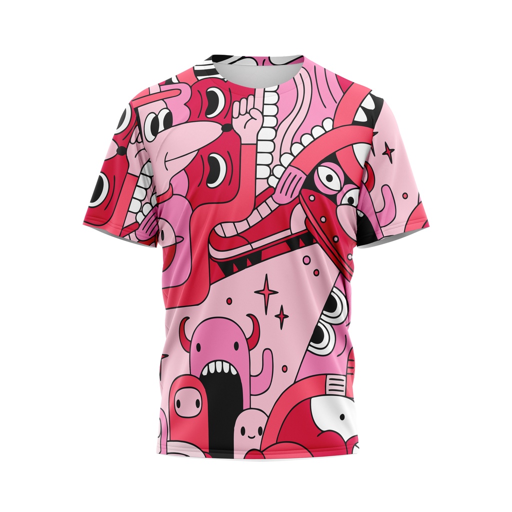 Jual Baju Kaos Tshirt Pria Pattern Doodle Art Simple 01 Full Printing ...