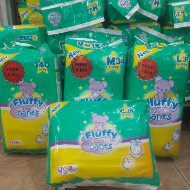 Jual Fluffy tipe celana s40 m30+2 l30 xl26 | Shopee Indonesia