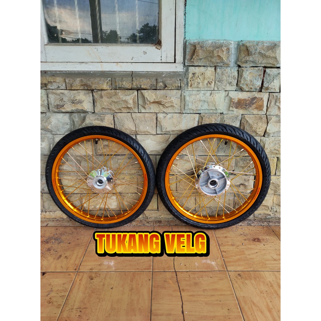 Jual Velg Jupiter MX New 135 Paketan Ring 17 Jari Jari Full Set Plus ...