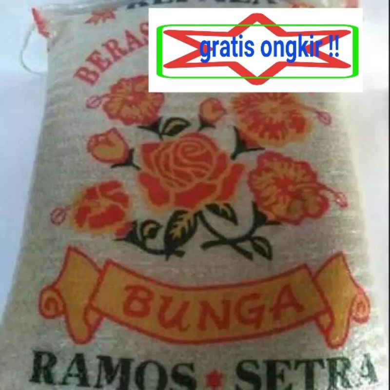 Jual Beras ramos cap merek bunga 10kg via gojek | Shopee Indonesia