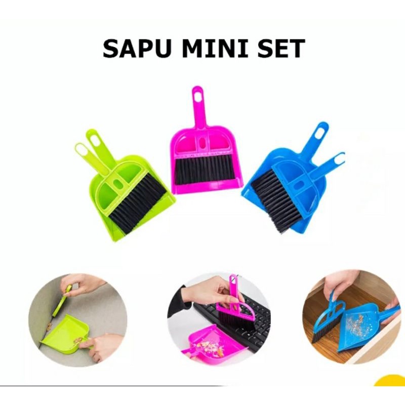 Jual Sapu set mini dustpan serok cikrak kecil sapu lantai kecil ...
