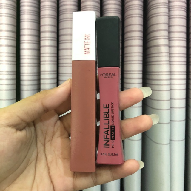 Jual Maybelline Superstay Stay Matte Ink & Loreal Paris Infallible Pro ...