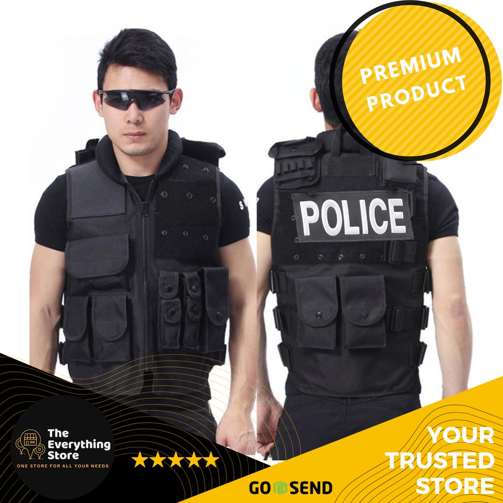 Jual TheEverythingStore Vest Combat 800D Rompi Police Airsoft Gun ...