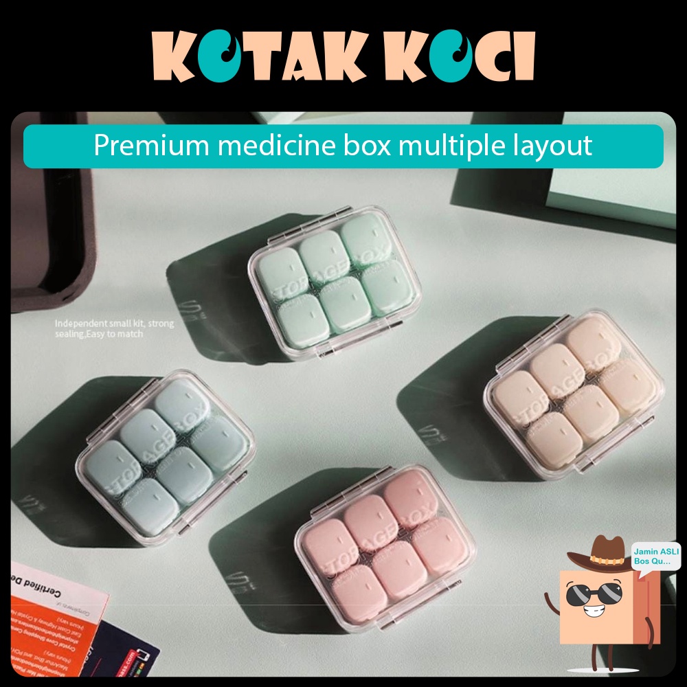 Jual Premium medicine box multiple layout tempat obat vitamin harian ...