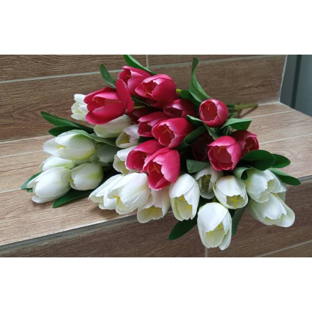 Jual 1 ikat ( isi 7 tangkai) Bunga tulip artificial | Shopee Indonesia