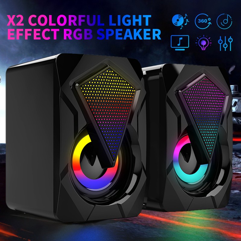 Jual Speaker USB X2 RGB | Shopee Indonesia
