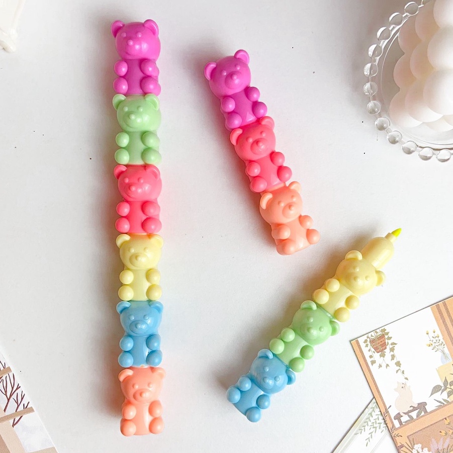 Jual HIGHLIGHTER GUMMY BEARS / STABILO MARKER SUSUN GUMMY BEAR TINGKAT ...