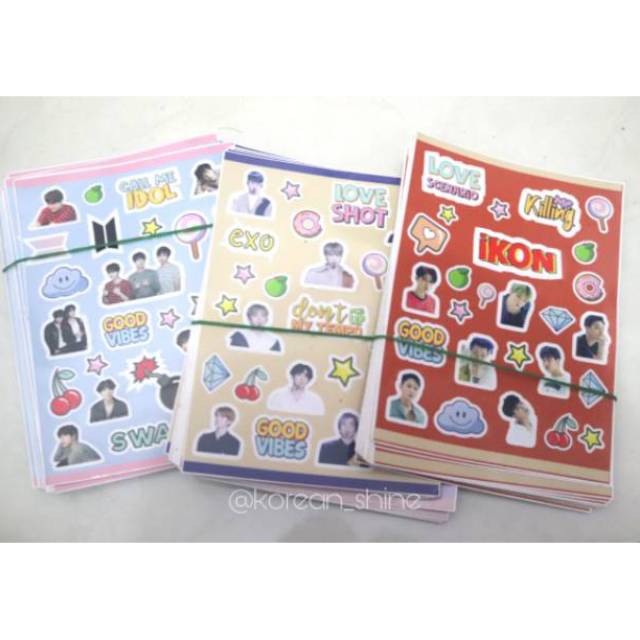 Jual [PO] Custom Sticker Lembaran / Sticker Sheet / Sticker Cutting ...