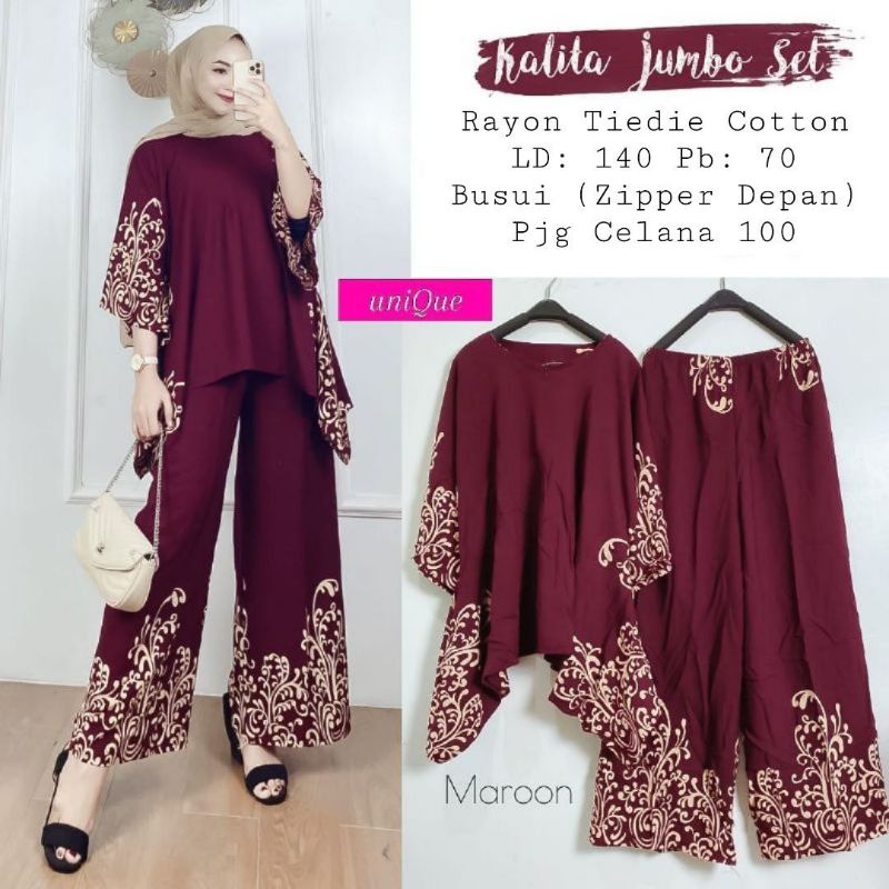 Jual Kalita Jumbo Set / SET WAKA/ SETELAN MUSLIMAH/SETELAN MUSLIMAH ORI ...