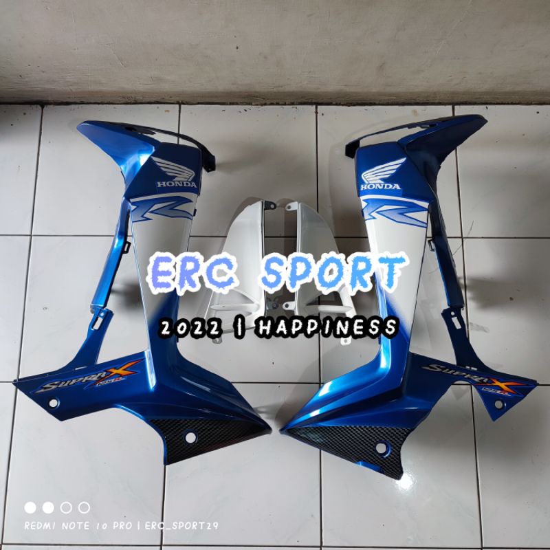 Jual sayap luar legsil luar honda supra x 125 new batman BIRU plus laci ...