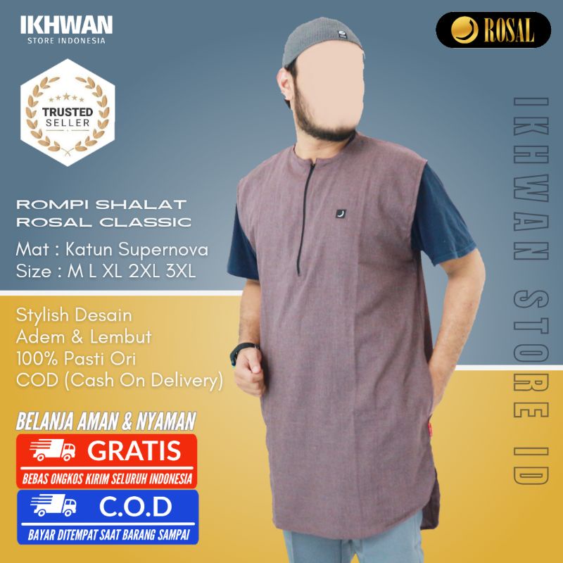 Jual Rompi Sholat ROSAL CLASSIC untuk Pria dewasa - outer shalat model ...
