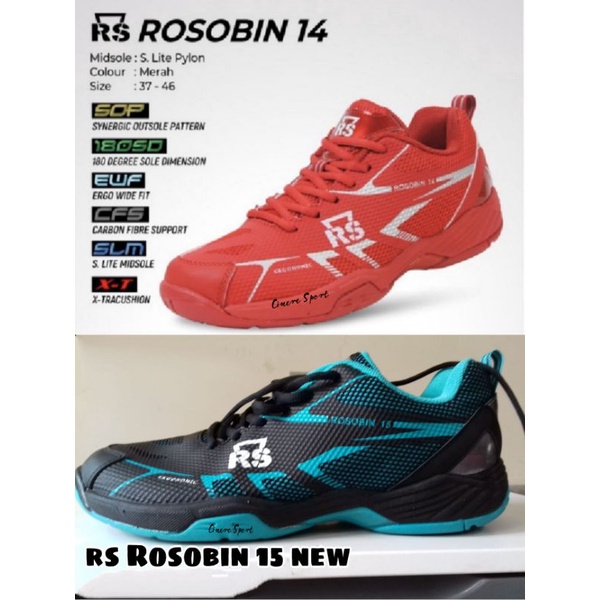 Jual Sepatu Badminton RS ROSOBIN 14 dan 15 Original | Shopee Indonesia